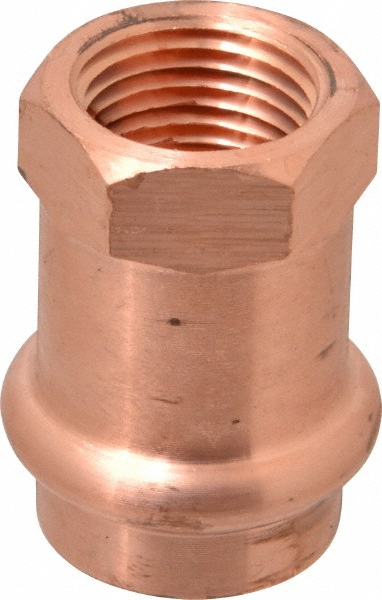 NIBCO - Wrot Copper Pipe Adapter: 3/4" x 1/2" Fitting, P x F, Press ...