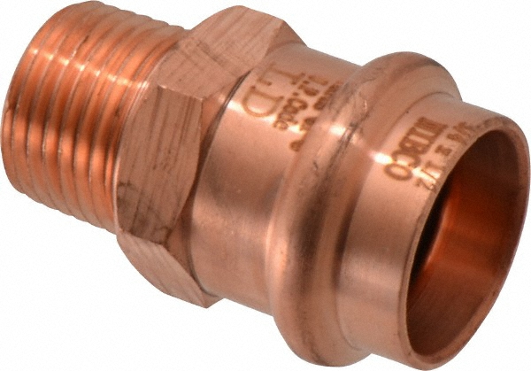 NIBCO - Wrot Copper Pipe Adapter: 1/2" Fitting, P x F, Press Fitting ...