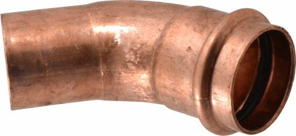 NIBCO - Wrot Copper Pipe 45 ° Elbow: 1-1/2" Fitting, FTG x P, Press ...