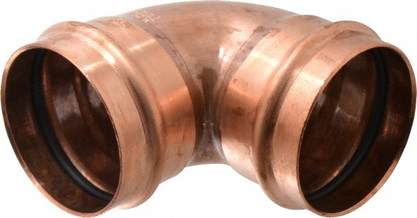 NIBCO - Wrot Copper Pipe 90 ° Elbow: 3" Fitting, P x P, Press Fitting ...