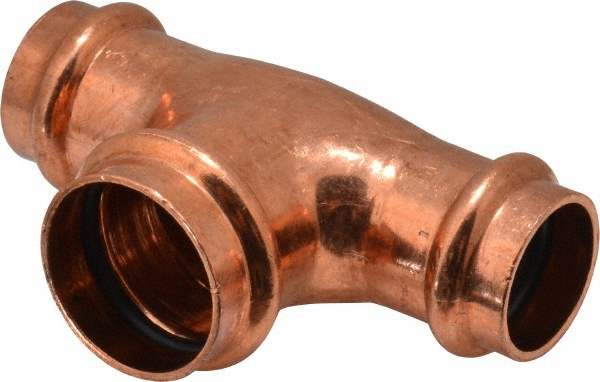 NIBCO - Wrot Copper Pipe Tee: 3/4" x 3/4" x 1" Fitting, P, Press ...