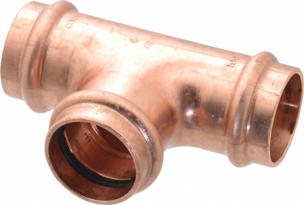 NIBCO - Wrot Copper Pipe Tee: 1" Fitting, P, Press Fitting, Lead Free ...