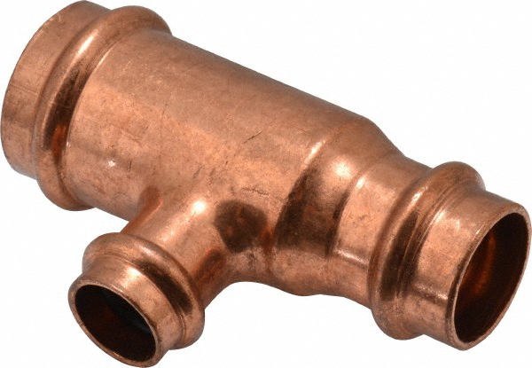 NIBCO - Wrot Copper Pipe Tee: 1" x 3/4" x 1/2" Fitting, P, Press ...