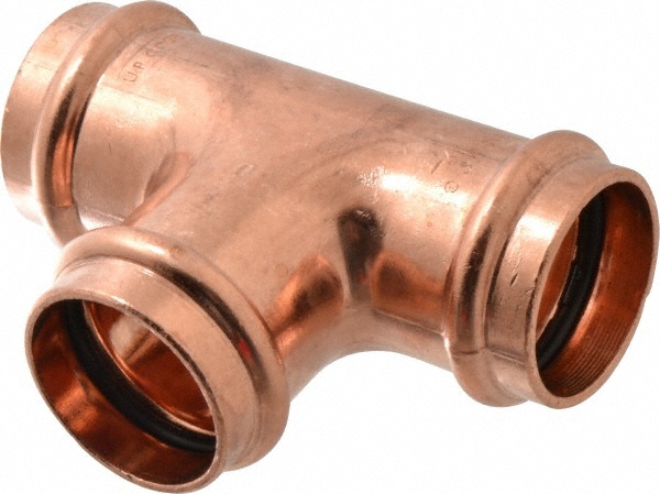 NIBCO - Wrot Copper Pipe Tee: 1-1/2" Fitting, P, Press Fitting, Lead ...
