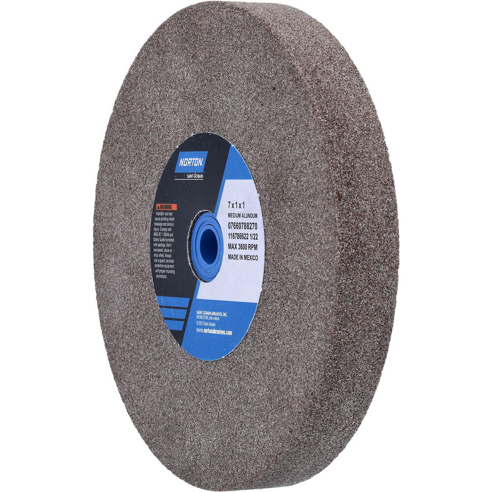 Norton - Bench & Pedestal Grinding Wheel: 7" Dia, 1" Thick, 1" Hole Dia ...