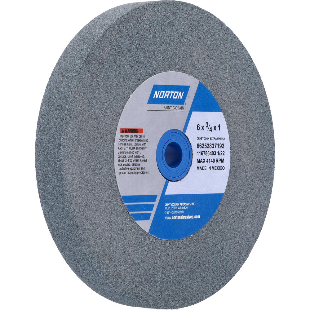 Norton - Bench & Pedestal Grinding Wheel: 6" Dia, 3/4" Thick, 1" Hole ...