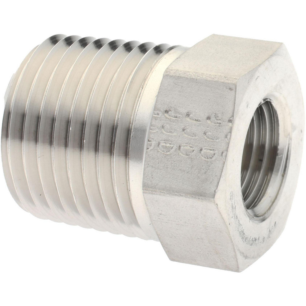 Made in USA - Pipe Bushing: 1/2 x 1/4", 316 Stainless Steel | MSC Direct