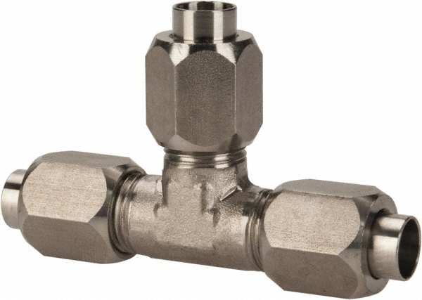 Made in USA - Stainless Steel Flared Tube Union: 3/8" OD, 9/16-18 ...