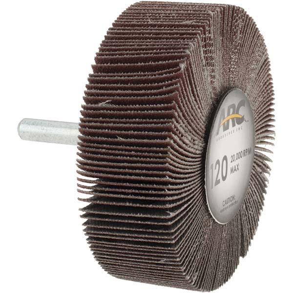 ARC Abrasives - Mounted Flap Wheel: 3" Dia, 1" Face Width, 120 Grit ...