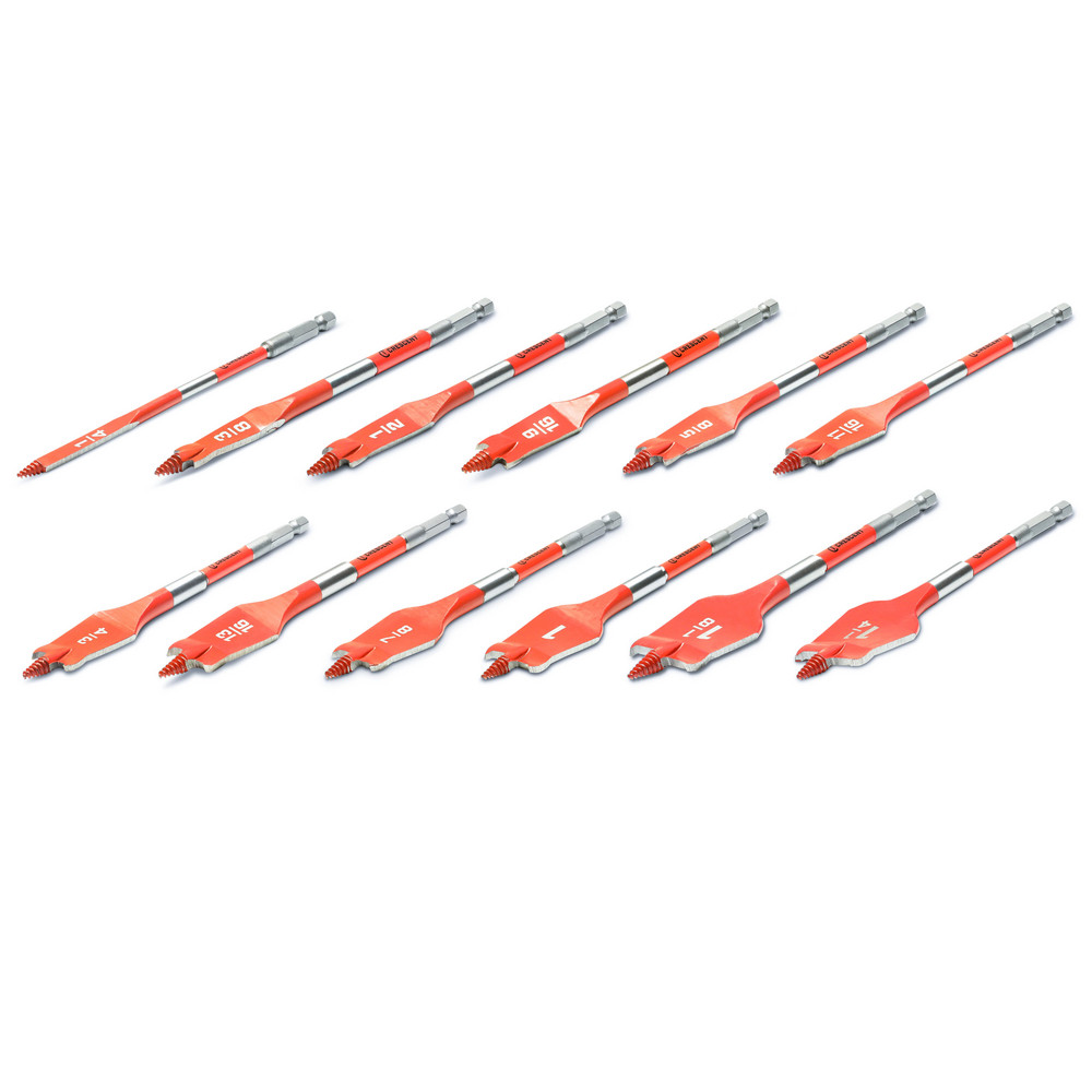 Crescent - Drill Bit Set: Hex Shank Drill Bits, 12 Pc, 0.2500" to 1. ...