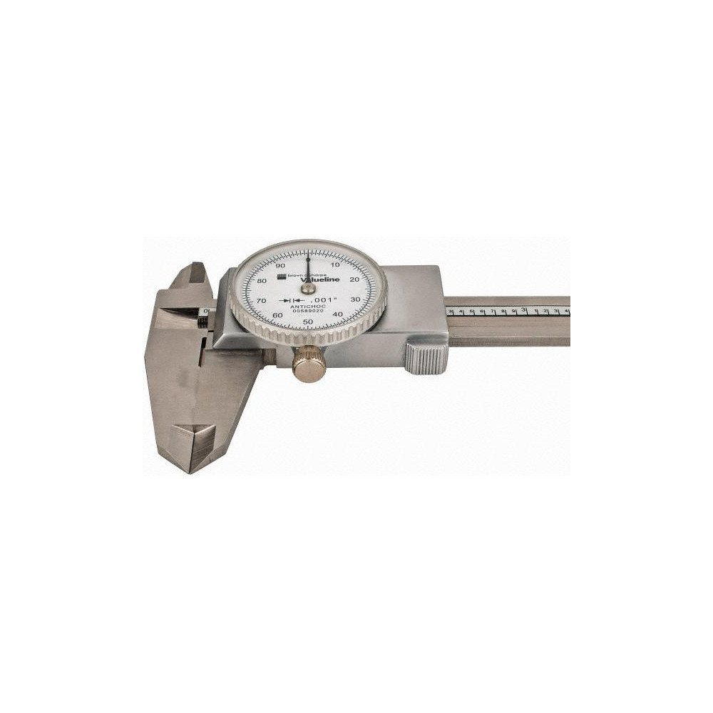 TESA Brown & Sharpe - Dial Caliper: 6", 0.001000" Graduation, 0.1" per ...