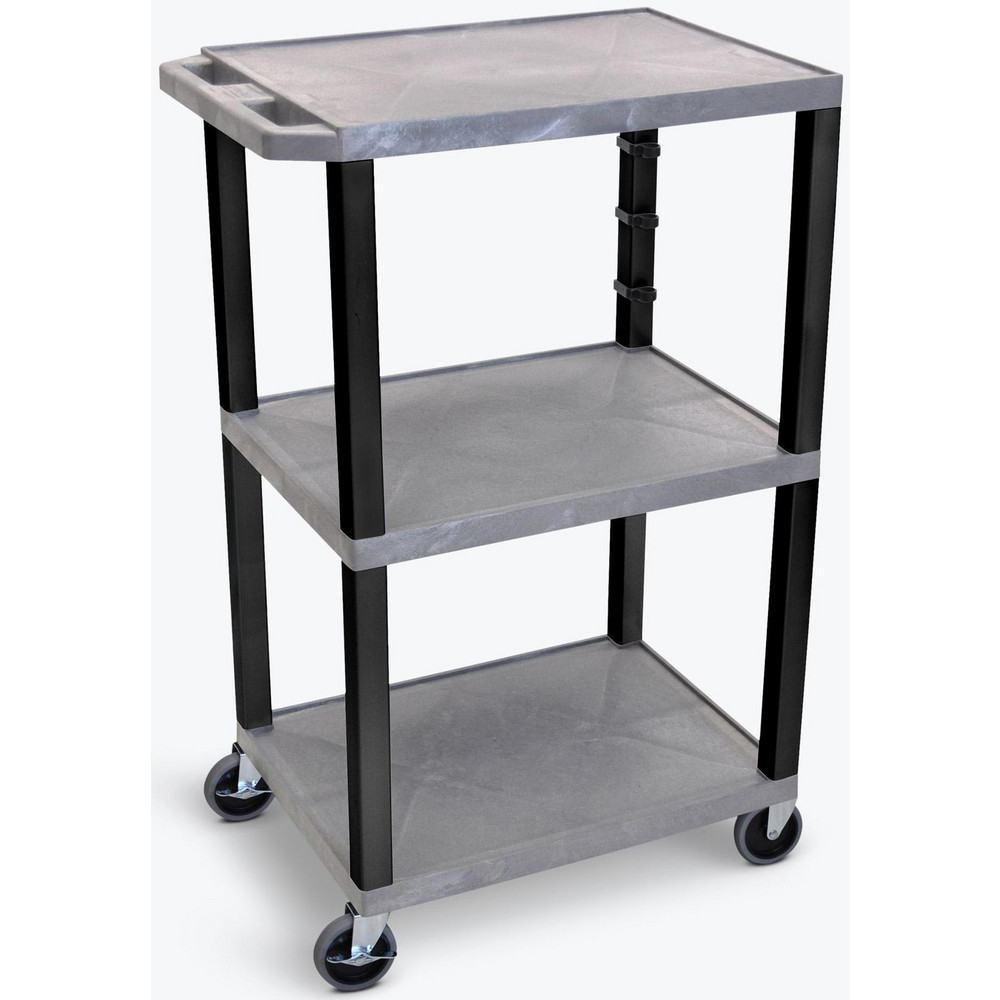 Luxor - Utility Utility Cart: 24" Long, 18" Wide, Plastic, Gray | MSC ...