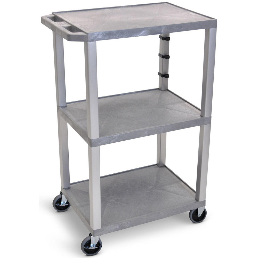 Luxor - Utility Utility Cart: 24" Long, 18" Wide, Plastic, Gray | MSC ...