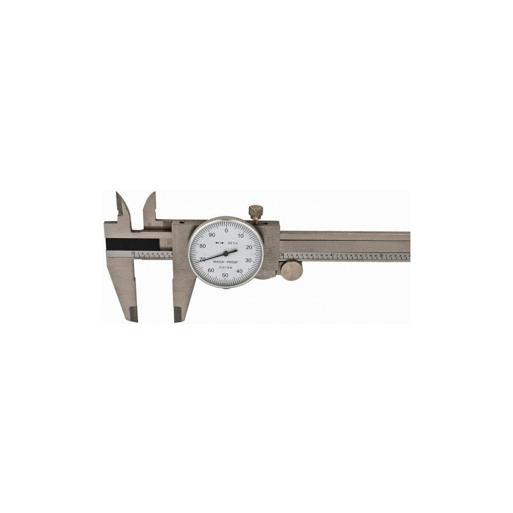 Value Collection - Dial Caliper: 6", 0.001000" Graduation, 0.1" per ...