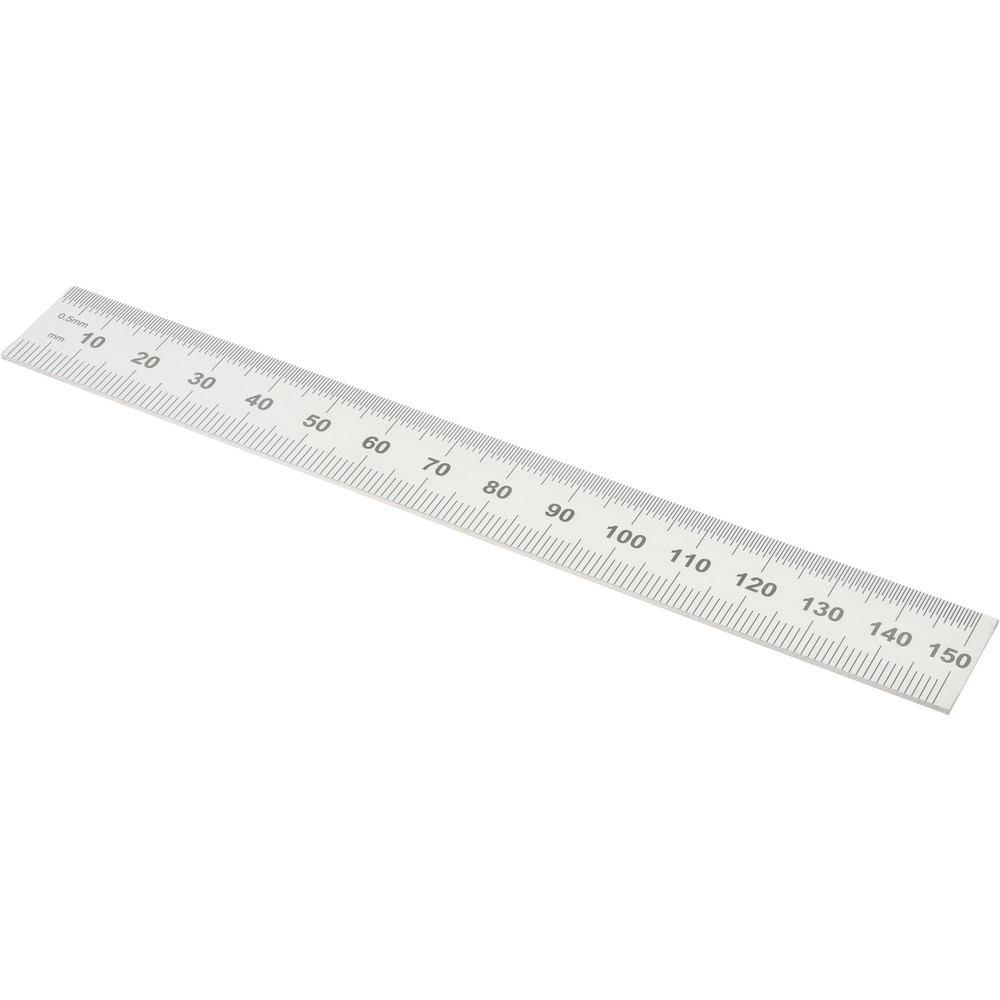 SPI - Steel Rule: 6" OAL, Decimal & Metric Graduation, Rigid, 3/4" OAW ...