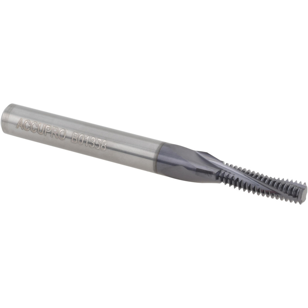 Accupro - Helical Flute Thread Mill: 1/4-28, Internal, 3 Flute, 0.2500 ...