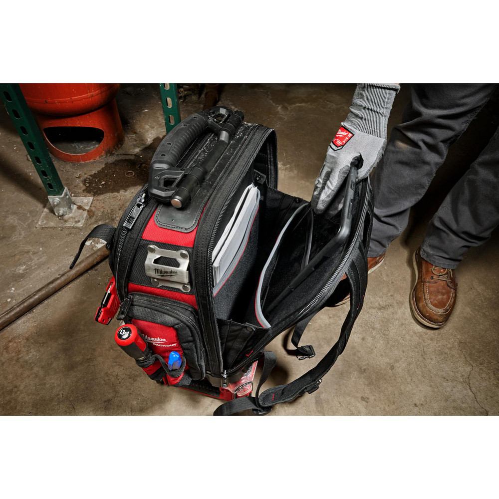 Milwaukee Tool - Backpack: 42 Pocket, 18" Wide, 9-1/2" Deep, 20" High ...