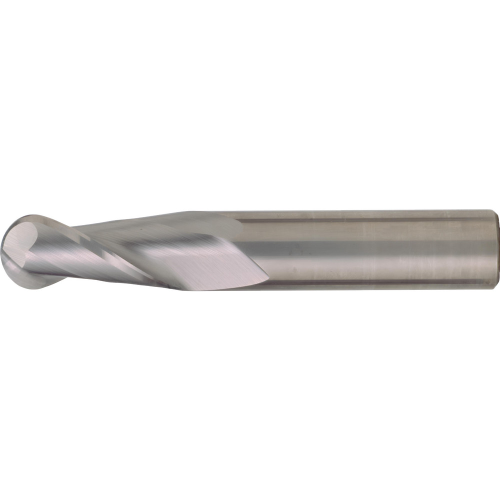 Cleveland - Ball End Mill: 1/4" Dia, 3/4" LOC, 2 Flute, Solid Carbide ...
