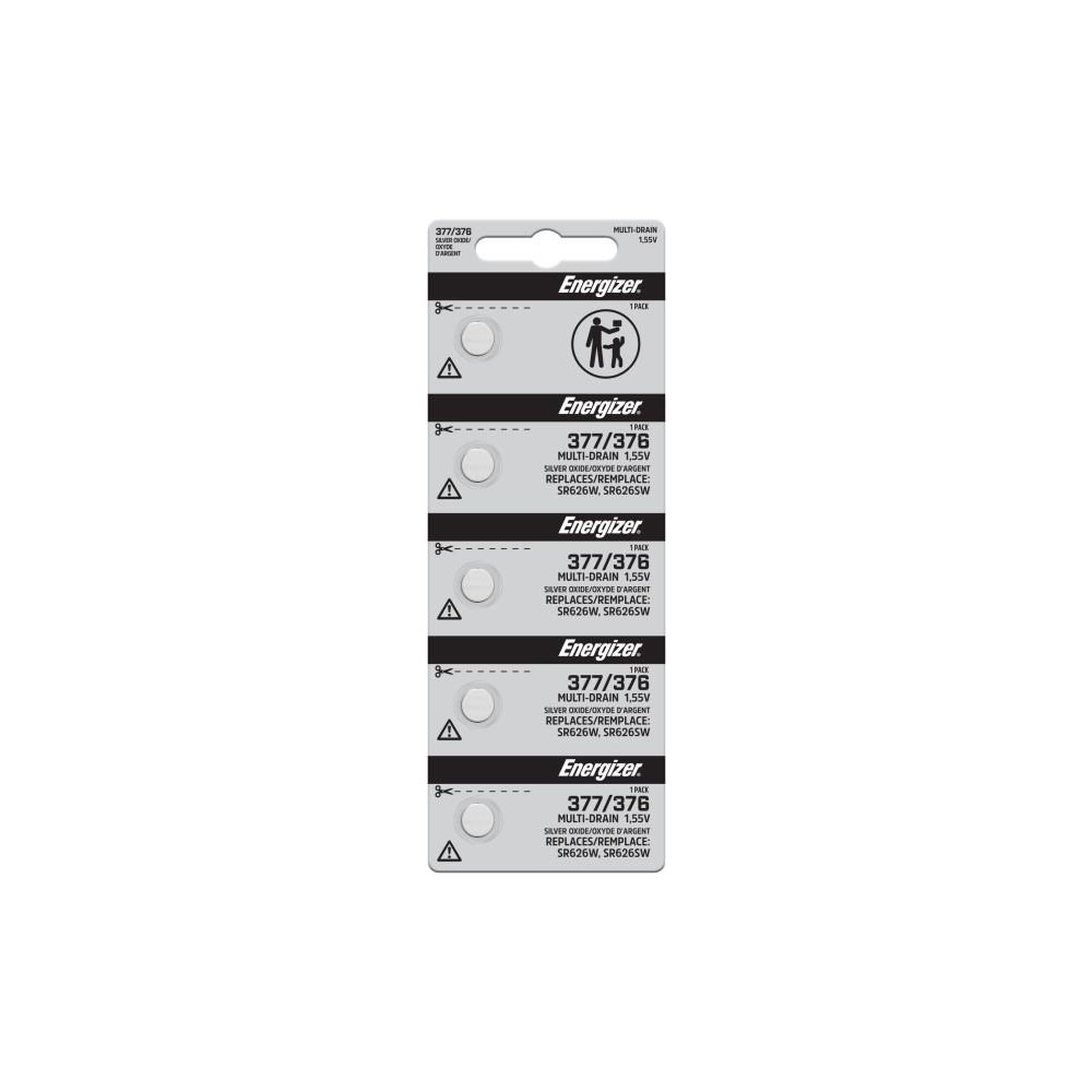 Energizer® - Coin & Button Cell Battery: Size 377/376, Silver Oxide ...