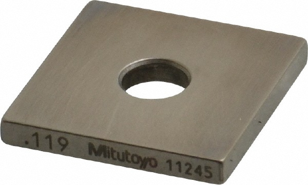 Mitutoyo - Square Steel Gage Block: 0.119", Grade 0 | MSC Direct