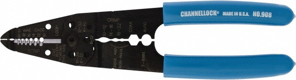 Channellock - 22 to 10 AWG Capacity Wire Stripper/Crimper - 76638154 ...