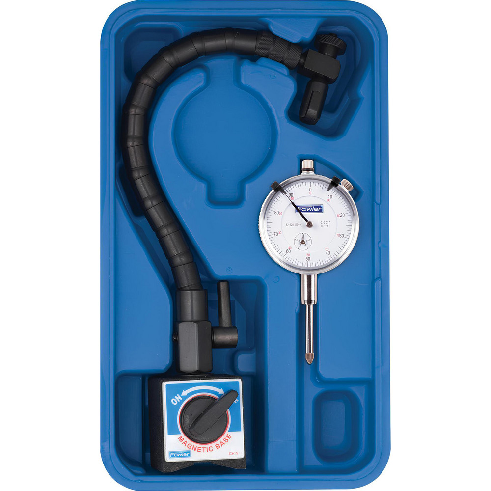 Fowler - Dial Indicator & Base Kit: 2.6000" Base Length, 2.1800" Base ...
