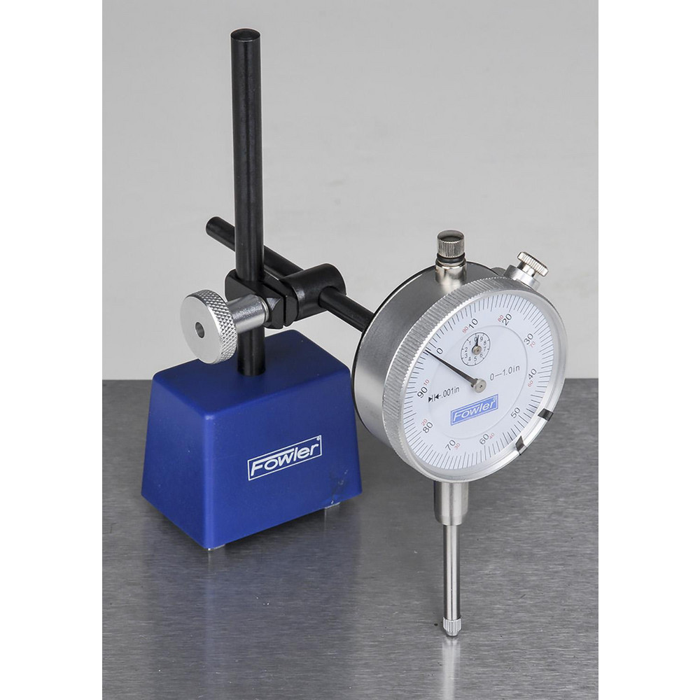 Fowler - Dial Indicator & Base Kit: 2.0000" Base Length, 1.5000" Base ...