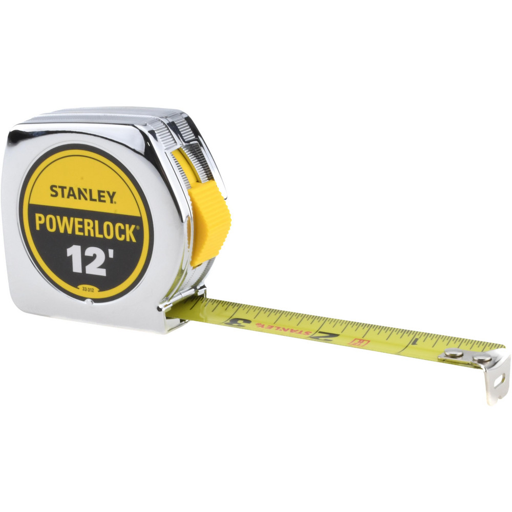 Stanley - Tape Measure: 12' Long, 3/4" Width, Yellow Blade | MSC Direct