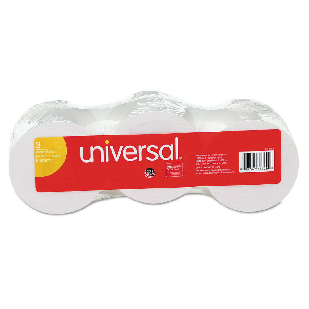 UNIVERSAL - Office Machine Supplies: Adding Machine Paper Rolls, White ...