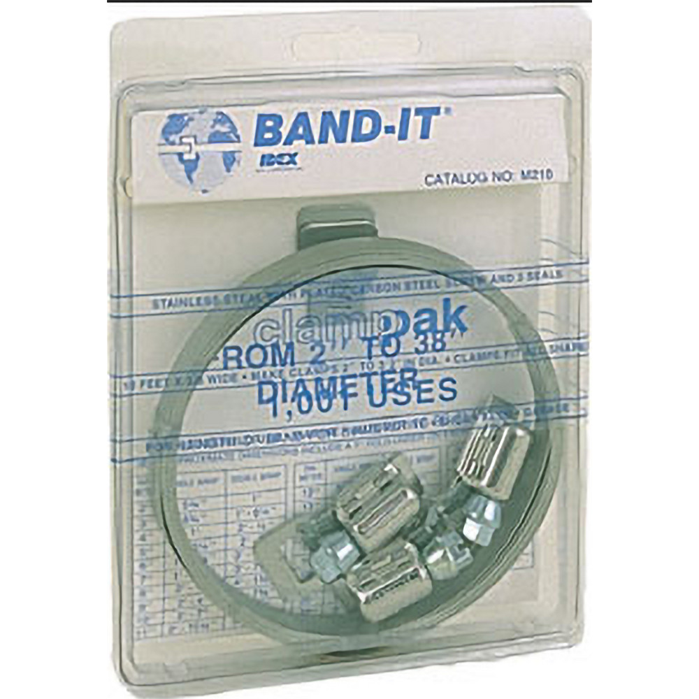 Band-It - Band Clamp: Scru-Band Clamps, 3/8" Wide, 0.0250" Thick, 430 ...