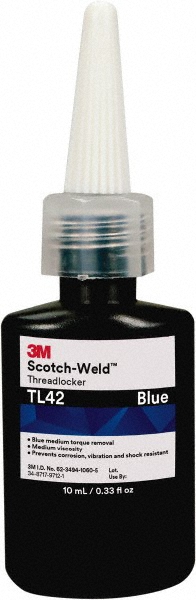 3M Scotch-Weld - Threadlocker: Blue, Liquid, 1 mL, Bottle | MSC Direct