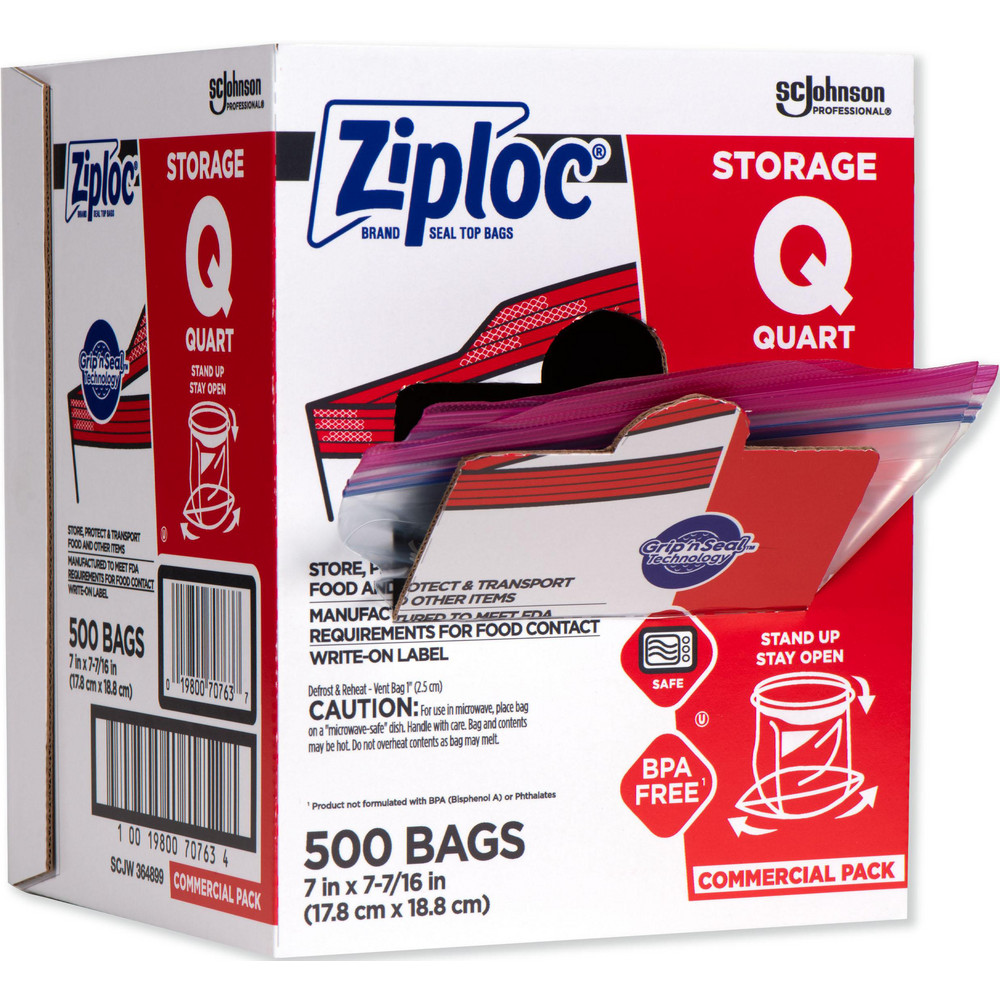 Ziploc - Ziploc Storage Bags, Quart, 500/box | MSC Direct
