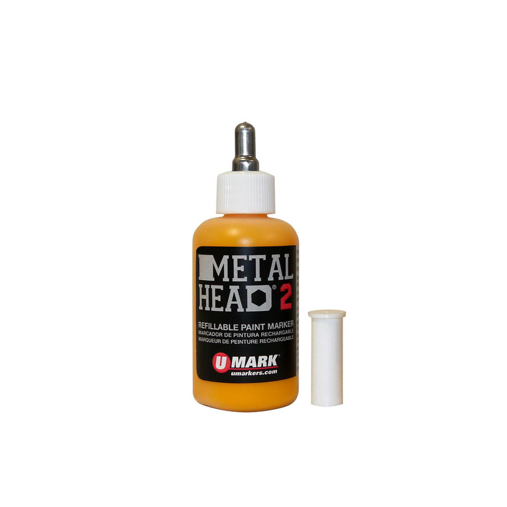 U-Mark - Liquid Paint Marker: Yellow, Oil Base, Point Tip | MSC Direct