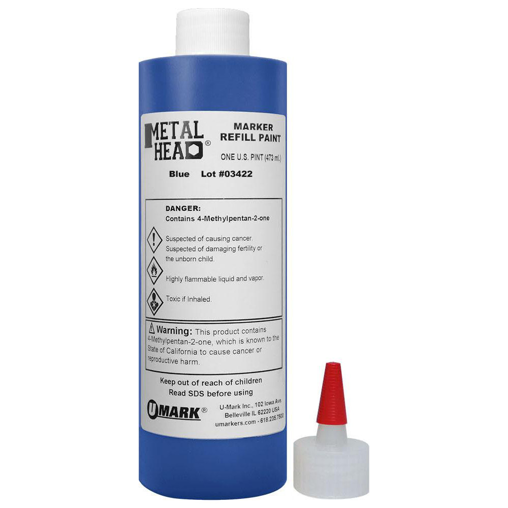 U-Mark - Marker Refill: Blue, Oil Base, Point Tip | MSC Direct