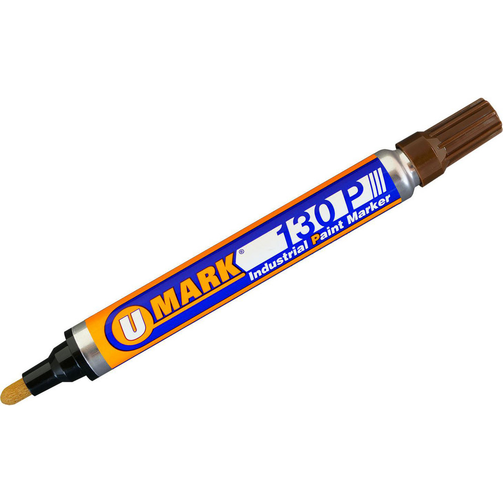 U-Mark - Liquid Paint Marker: Brown, Oil Base, Bullet & Chisel Tip ...