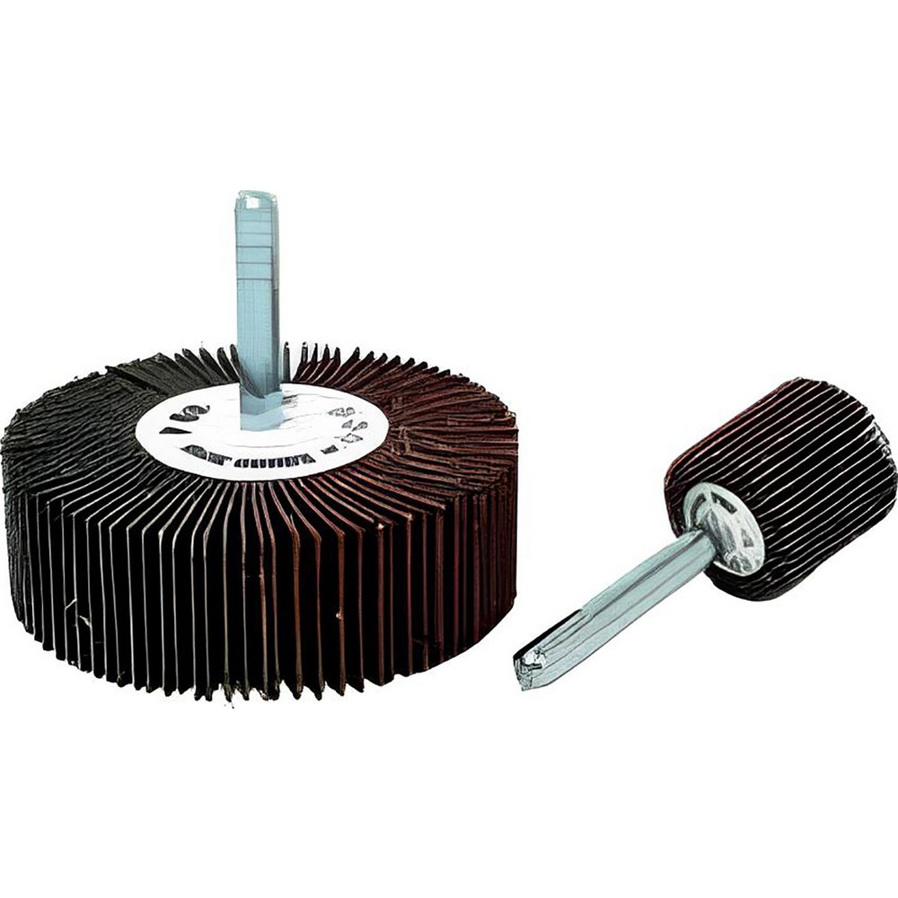 JAZ USA - Mounted Flap Wheel: 1" Dia, 1" Face Width, 80 Grit, Aluminum ...