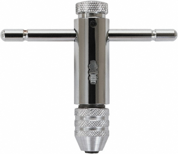 #0 to 1/4" Tap Capacity, T Handle Tap Wrench - 4" OAL, Ratcheting