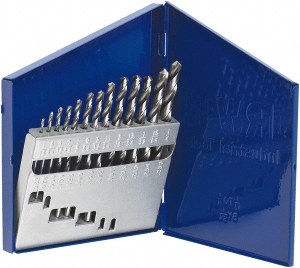 Irwin - Drill Bit Set: Jobber Length Drill Bits, 13 Pc, 118 °, High ...