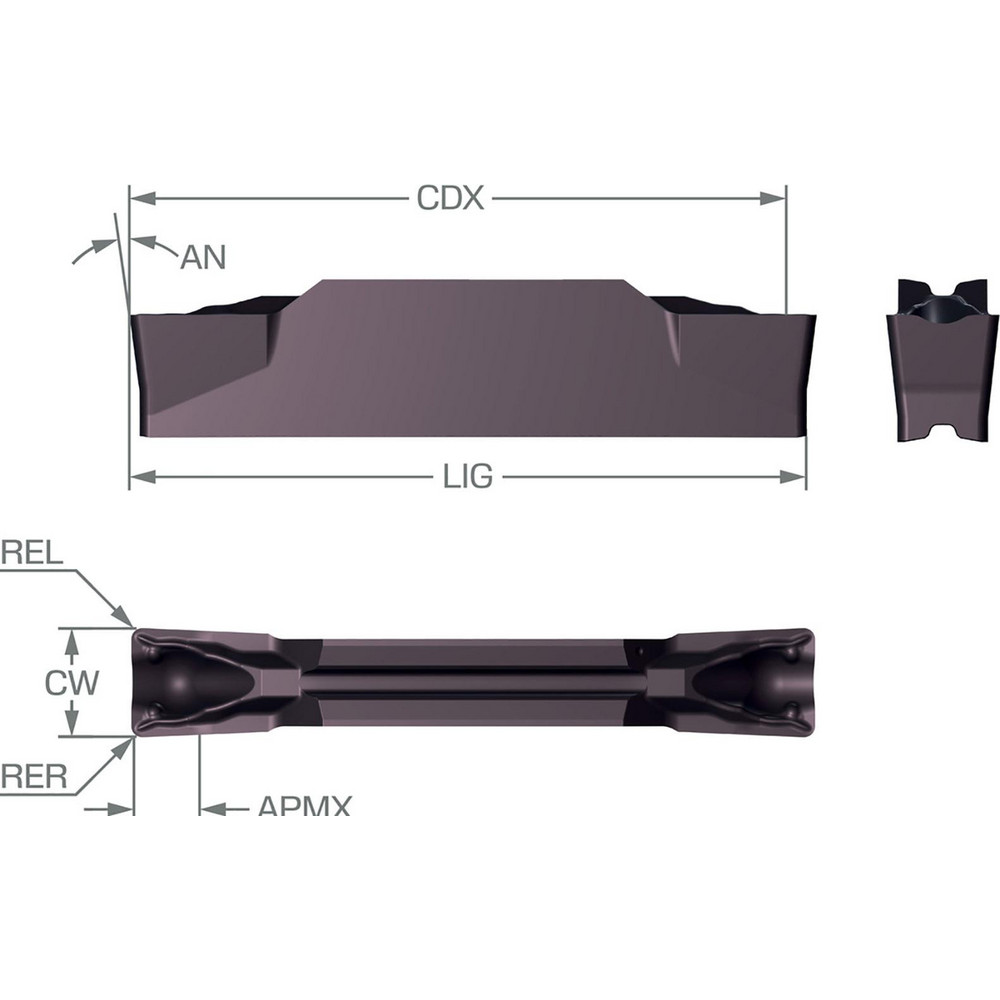 Sandvik Coromant - Grooving Insert: C2IH2N04000004 TF1135, Carbide ...