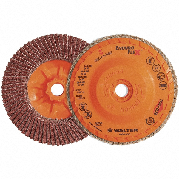 WALTER Surface Technologies - Flap Disc: 7" Dia, 7/8" Hole, 80 Grit ...
