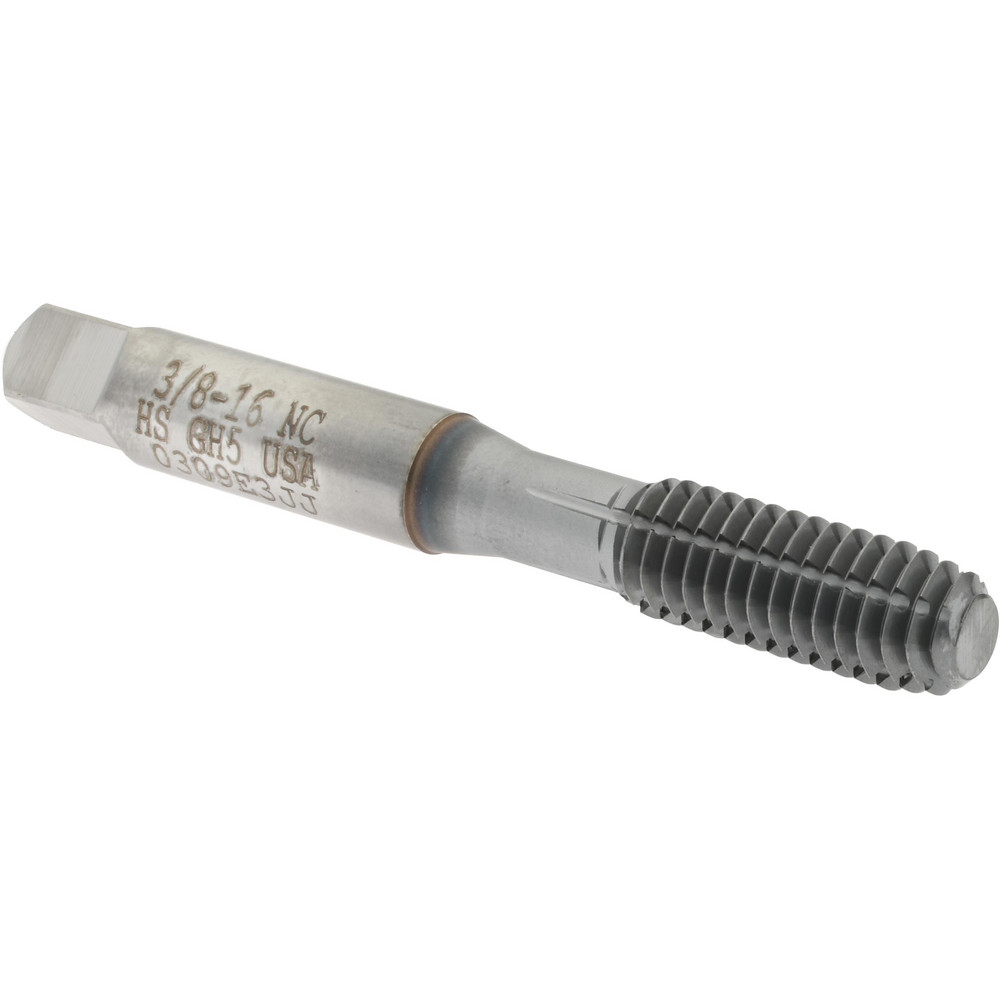 Hertel - Thread Forming Tap: 3/8-16 UNC, 2B Class of Fit, Bottoming Chamfer, High-Speed Steel ...