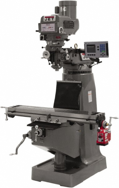 Jet - 10" x 49" Knee Milling Machine: Variable Speed Pulley, 1 Phase ...