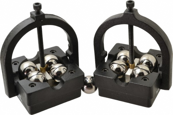 SPI - 3/16 to 15" Capacity, 90° Angle, Cast Iron Ball Bearing V-Block ...