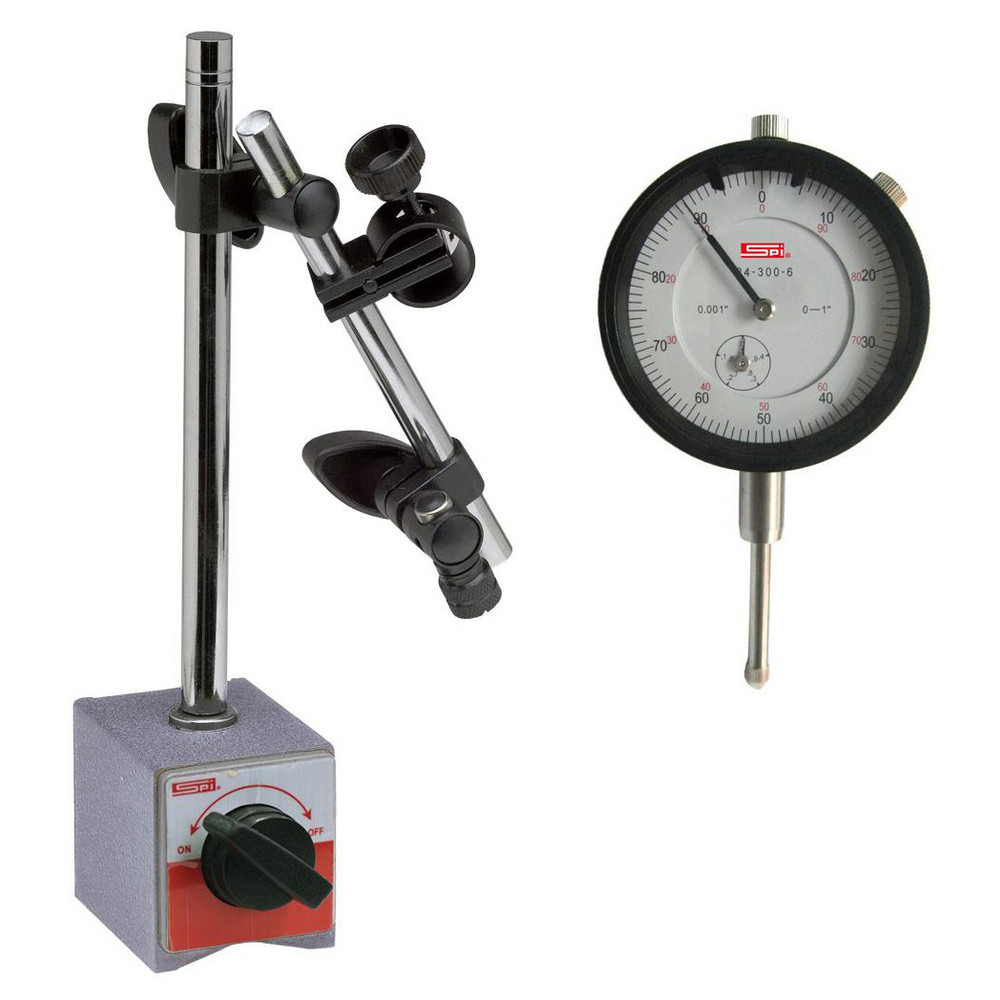 SPI - Horizontal Dial Test Indicator: 1" Max, 0-100 Dial Reading ...