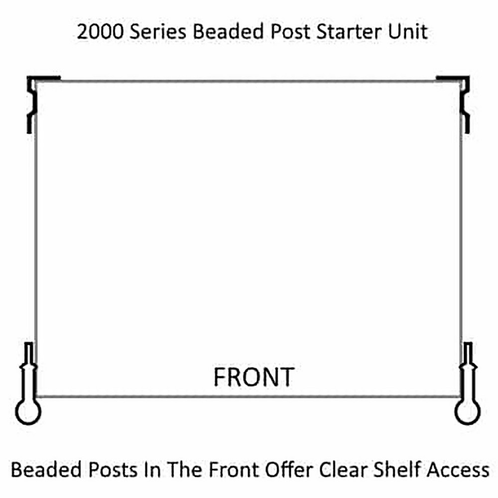 Lyon - Steel Shelving: Shelf Type: Open Beaded Post Starter; Starter or ...