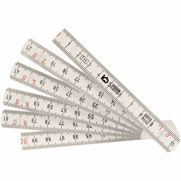 Wiha - Folding Rules; Graduation (Inch): 1/2; Graduation (Feet): 1/10 ...