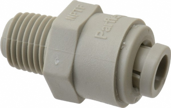 Parker - 5/16" Outside Diam, 1/4 NPTF, Acetal Push-to-Connect Tube Male ...