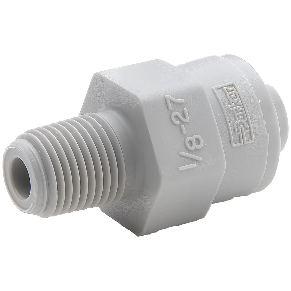 Parker - Push-to-Connect Tube x Pipe Fitting: Connector, NPTF, 1/2" OD ...