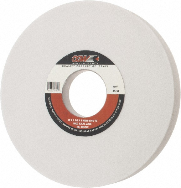 CGW Abrasives - Surface Grinding Wheel: 12" Dia, 1-1/2" Thick, 3" Arbor ...