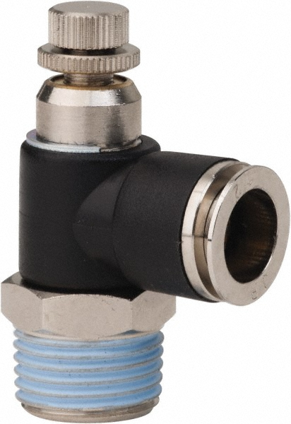 PRO-SOURCE - Air Flow Control Valve: Right Angle, 1/2" Tube OD | MSC Industrial Supply Co.